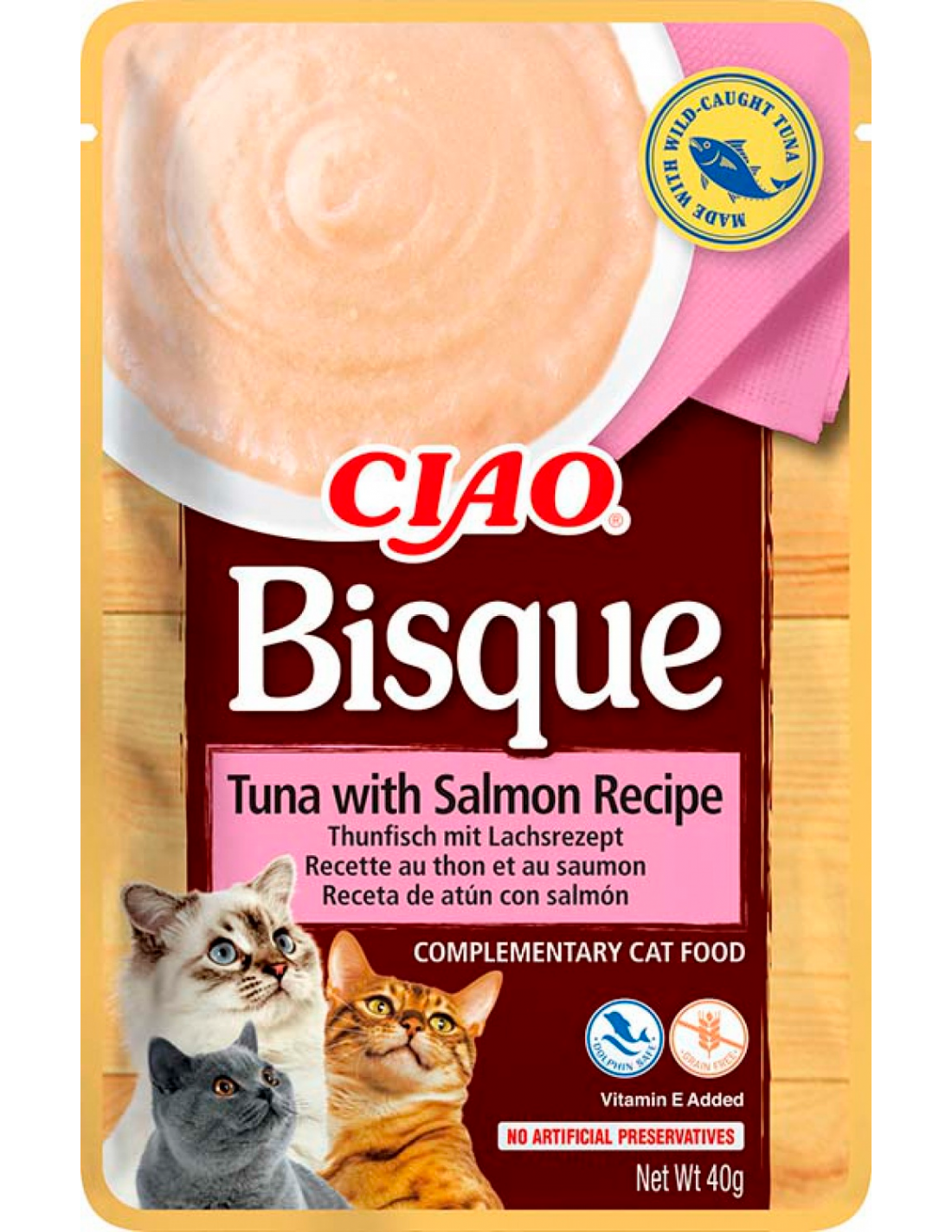 Ciao Cat Bisque Atún con Salmón 40 gr | Gos i Gat Alimentació S.A.